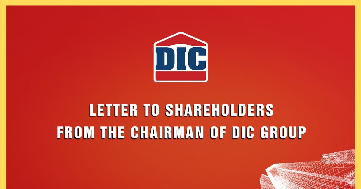 LETTER TO SHAREHOLDERS FROM THE CHAIRMAN OF DIC GROUP | DIC
