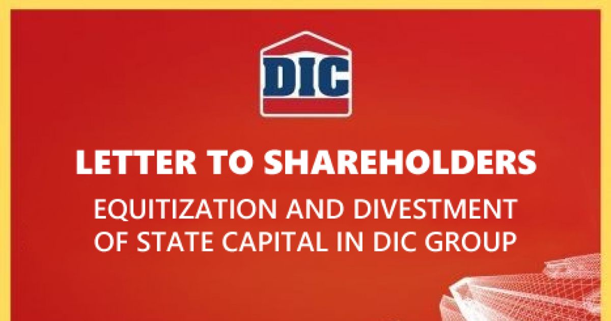 EQUITIZATION AND DIVESTMENT OF STATE CAPITAL IN DIC GROUP | DIC