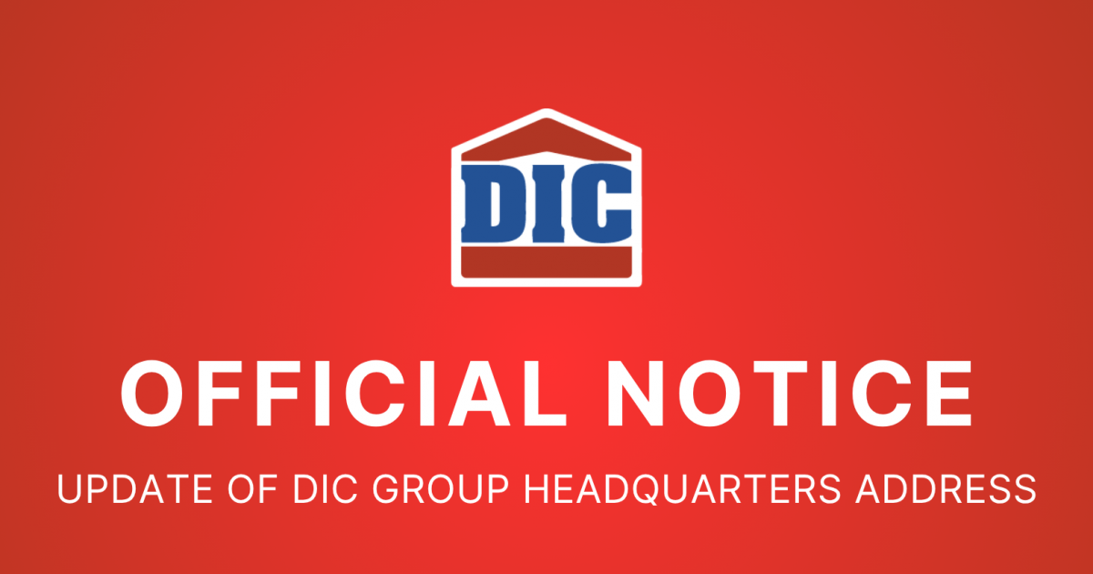 ANNOUNCEMENT REGARDING UPDATE OF DIC GROUP HEADQUARTERS ADDRESS | DIC